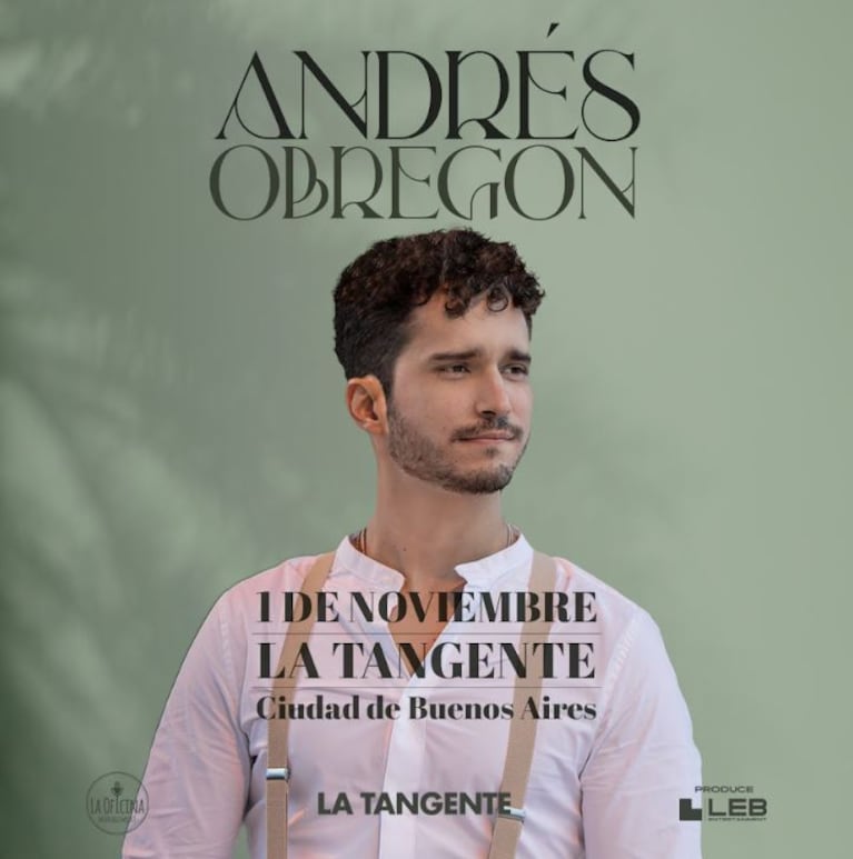 Andrés Obregón se presentará por primera vez en la Argentina: dónde y ...