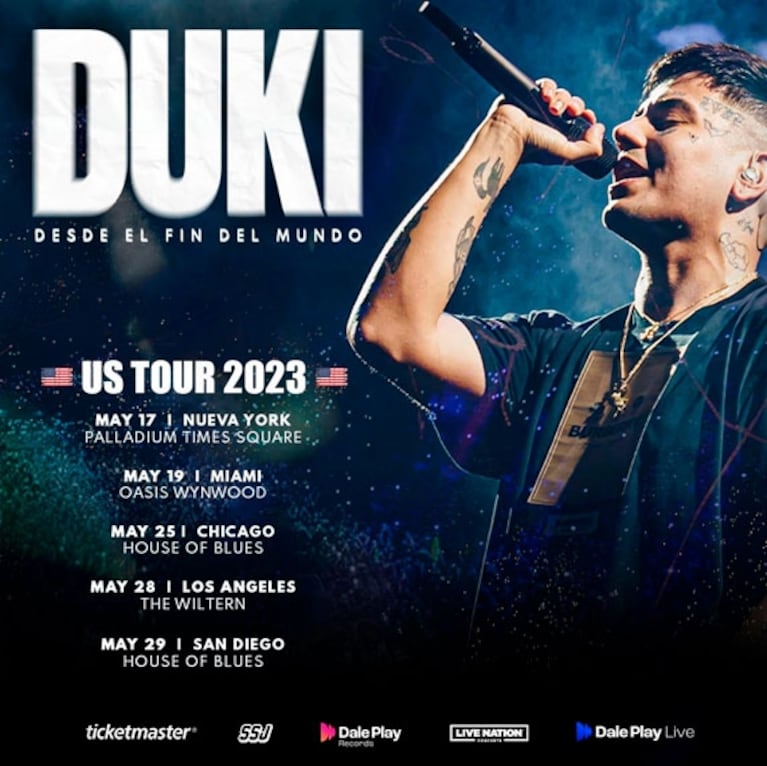 Duki anunció su primera gira por Estados Unidos: conocé las fechas y ...