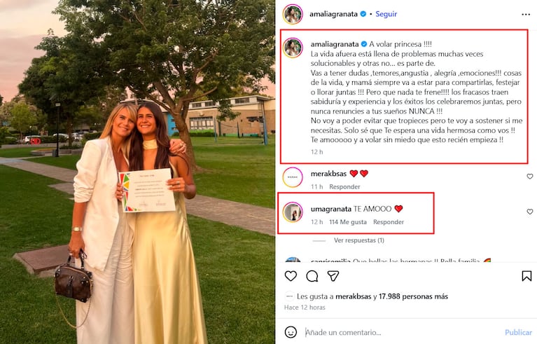 El reencuentro de Amalia Granata y el Ogro Fabbiani en el egreso de su ...